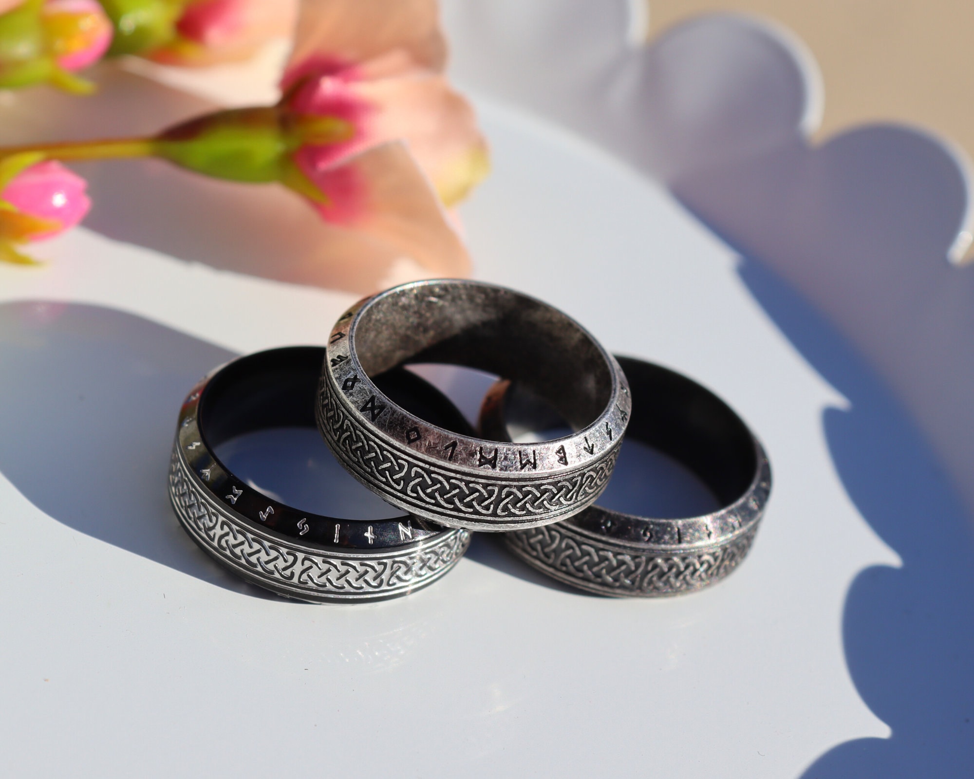 Vintage Viking Nordic Rune Ring, Antique Norse Rune Rings, Viking Rings ...