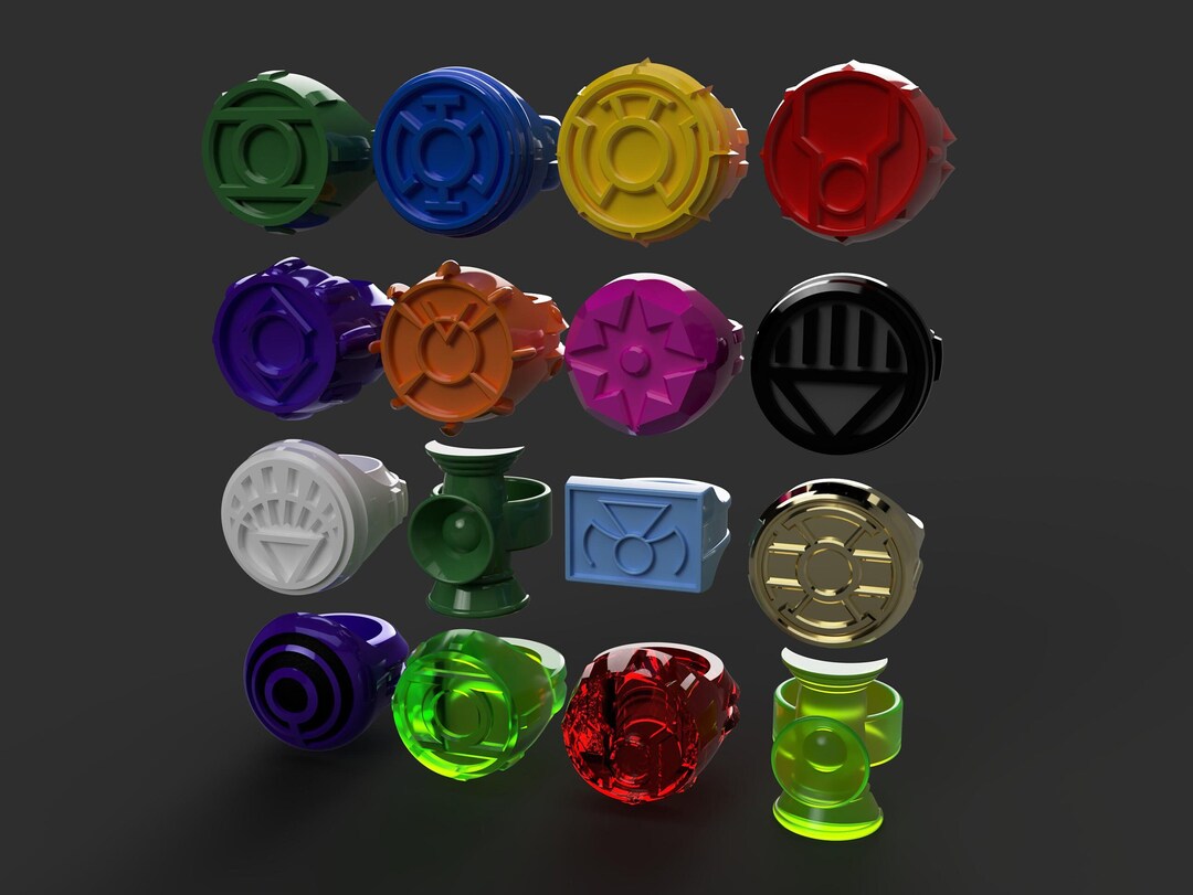 Lantern Power Rings Original Fan Designs Multiple Sizes - Etsy