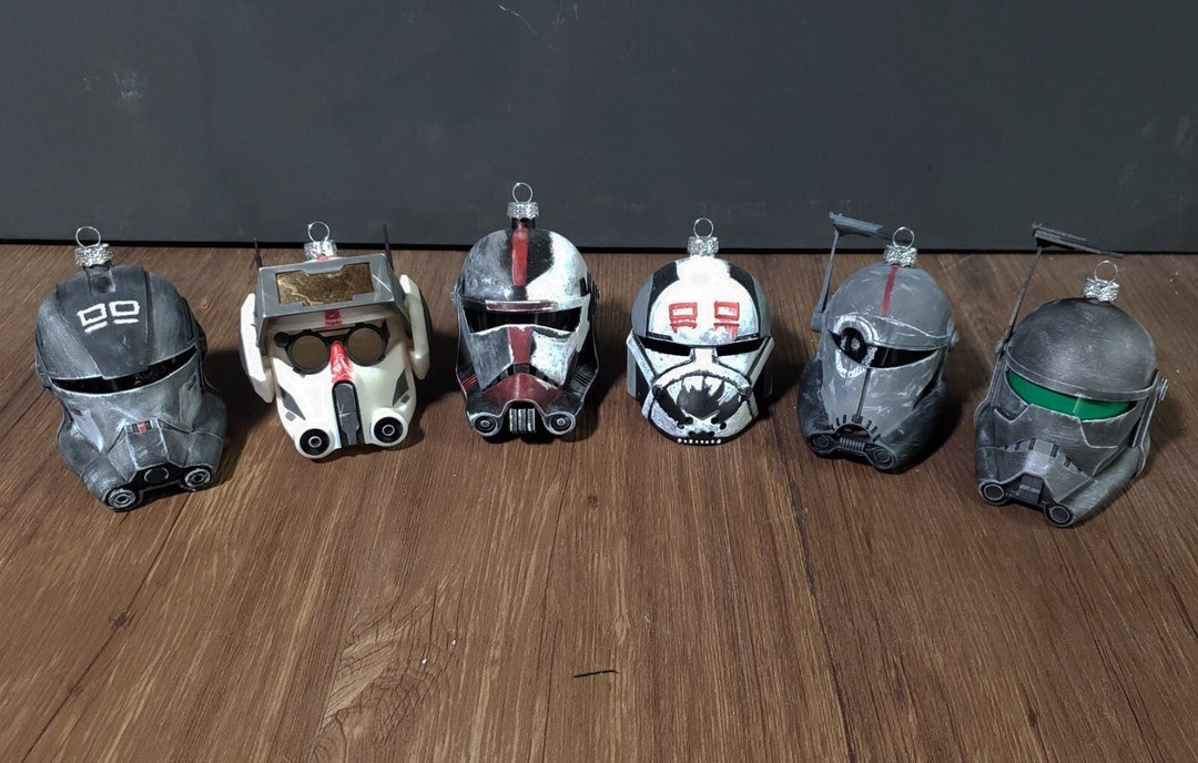 Christmas Ornament Set the Bad Batch 6-pack Clone Wars Clone Force 99 ...