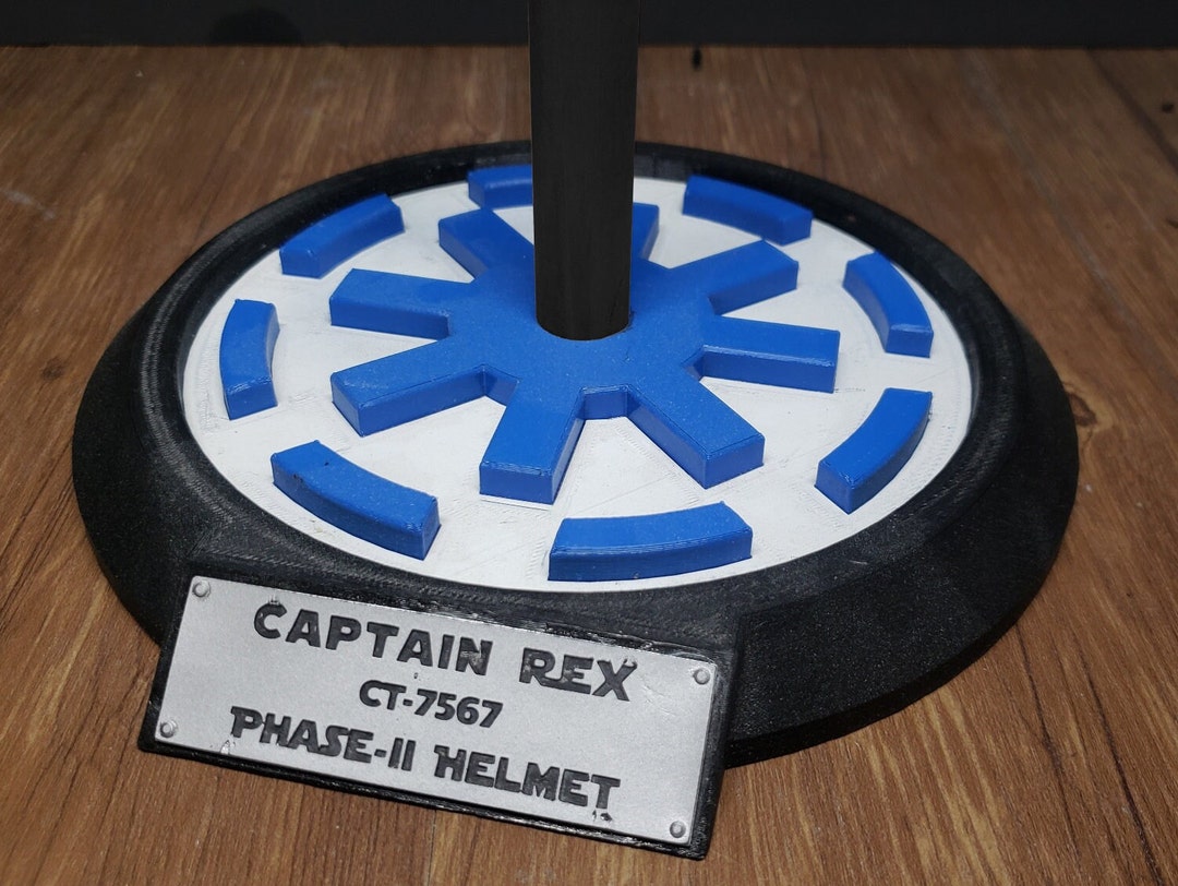 Captain Rex Helmet Stand | Plaque | Republic Cog | 501st | 3D Printed ...