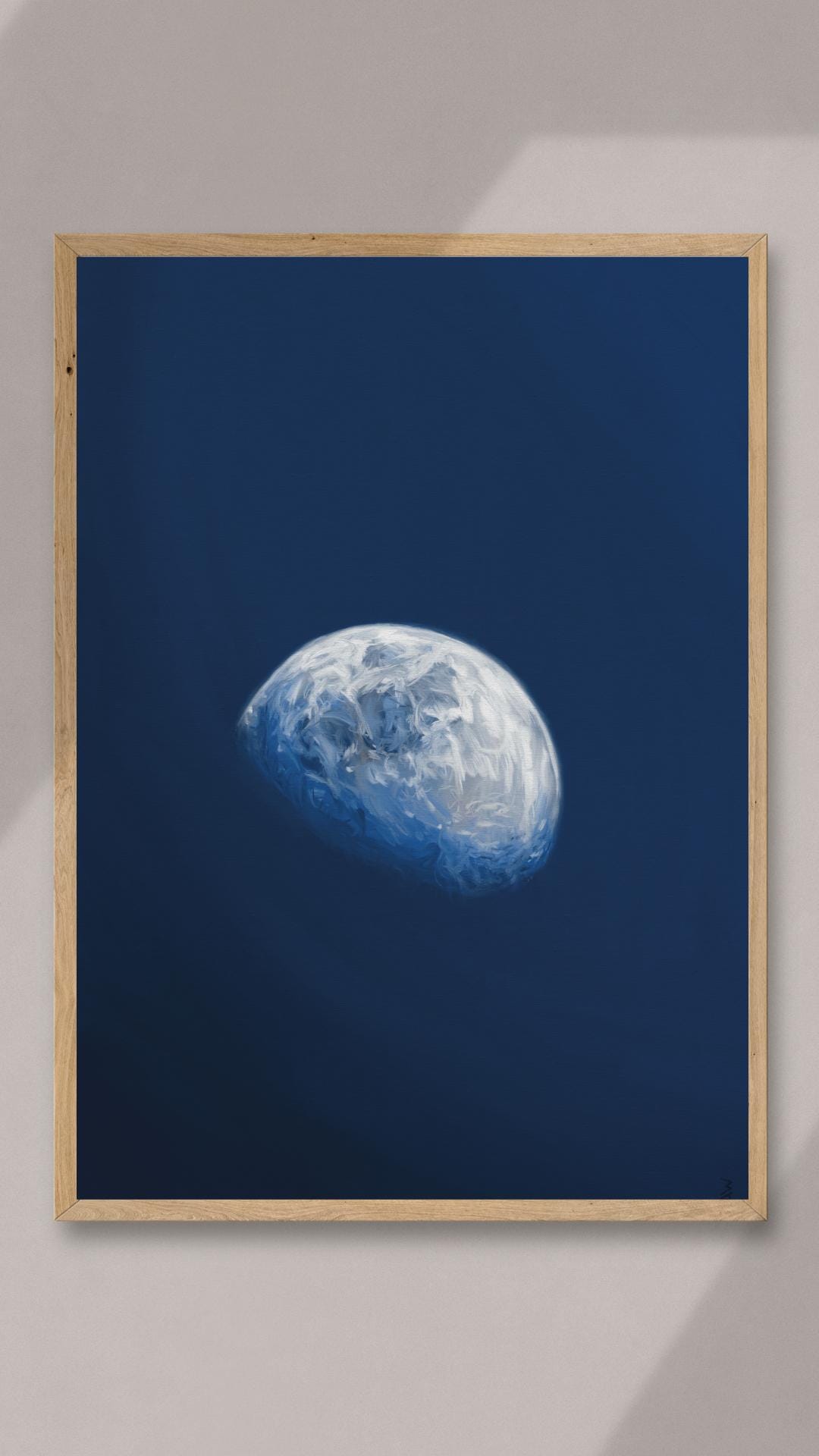 Once in a Blue Moon | Moon Art | Blue Moon Art | Lunar Art | Moon Phase ...