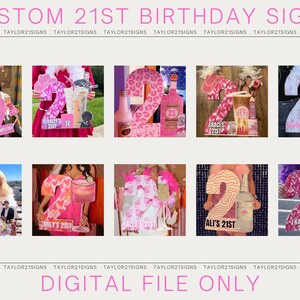Customized 21st Birthday Sign- DIGITAL FILE ONLY - Etsy