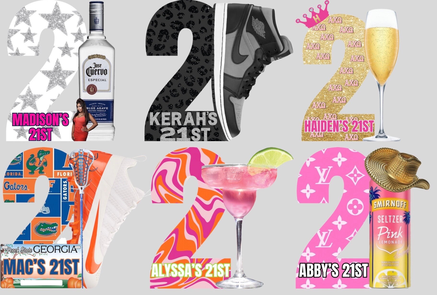 Customized 21st Birthday Sign DIGITAL FILE ONLY - Etsy