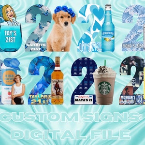 Customized 21st Birthday Sign DIGITAL FILE ONLY - Etsy