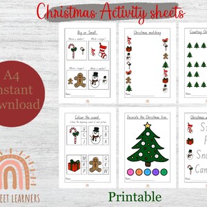 Christmas Preschool Printables Instant Downloads Teaching Resources - Etsy