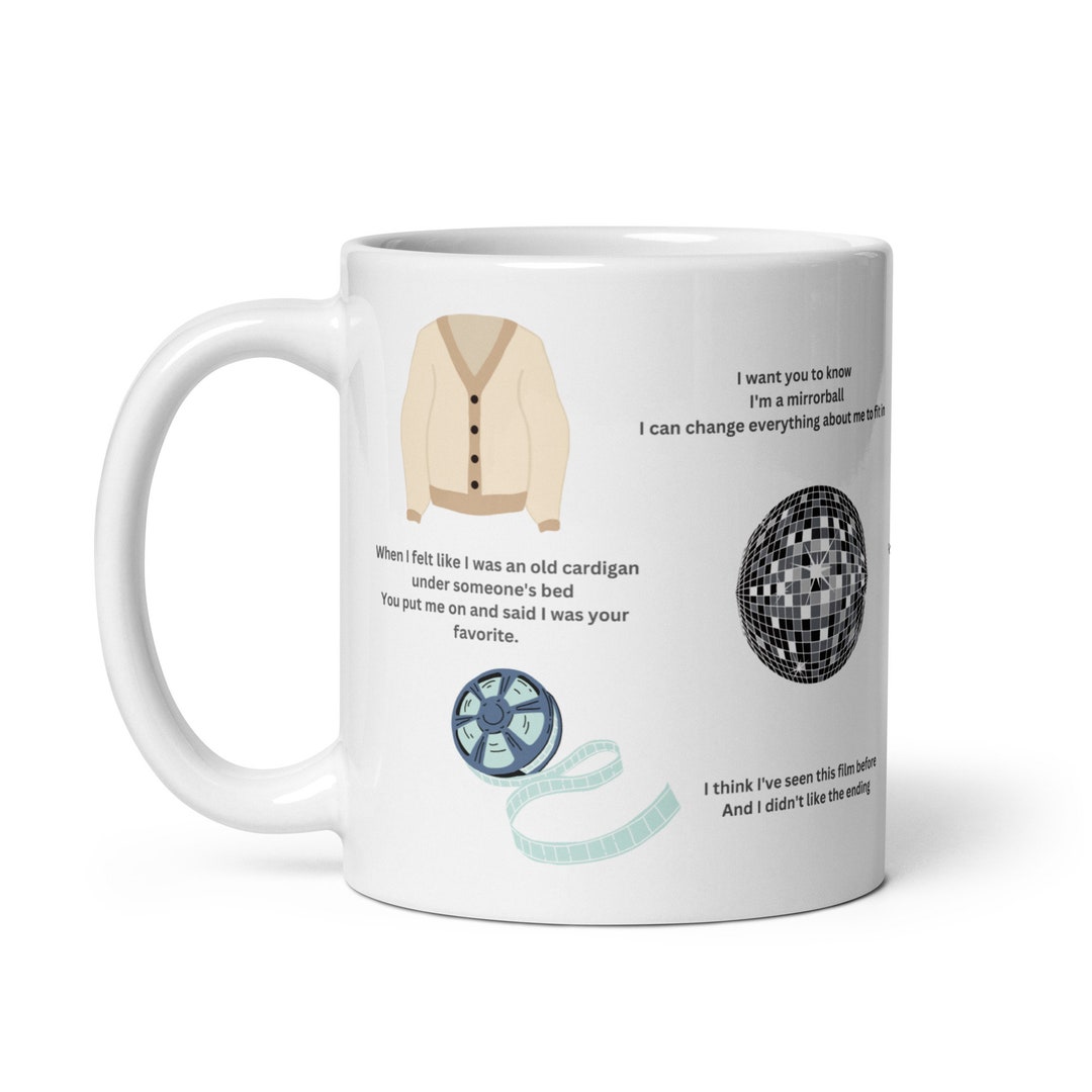 Taylor Swift Folklore Lyric Flower 11oz White Ceramic Mug, Gift, Coffee ...