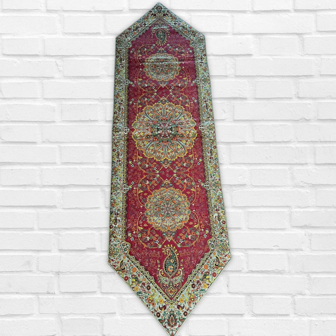 Runner for Table, Decorative Dining Tablecloths, Handmade Vintage Silk ...