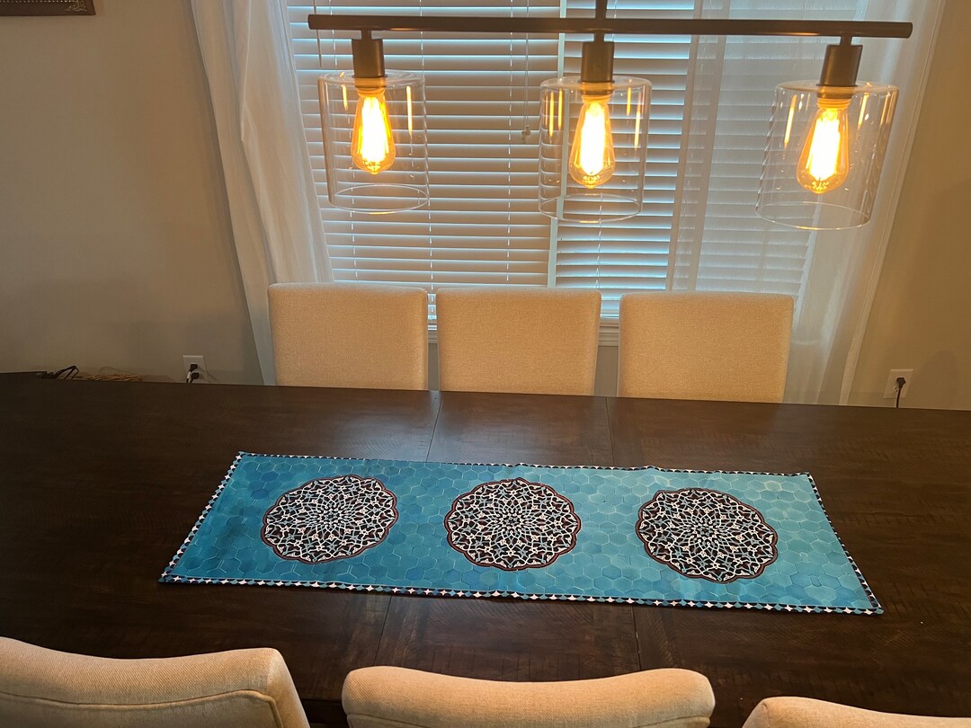 Persian Handmade Calligraphy Poem Table Runner, Velvet Farsi Narrow ...