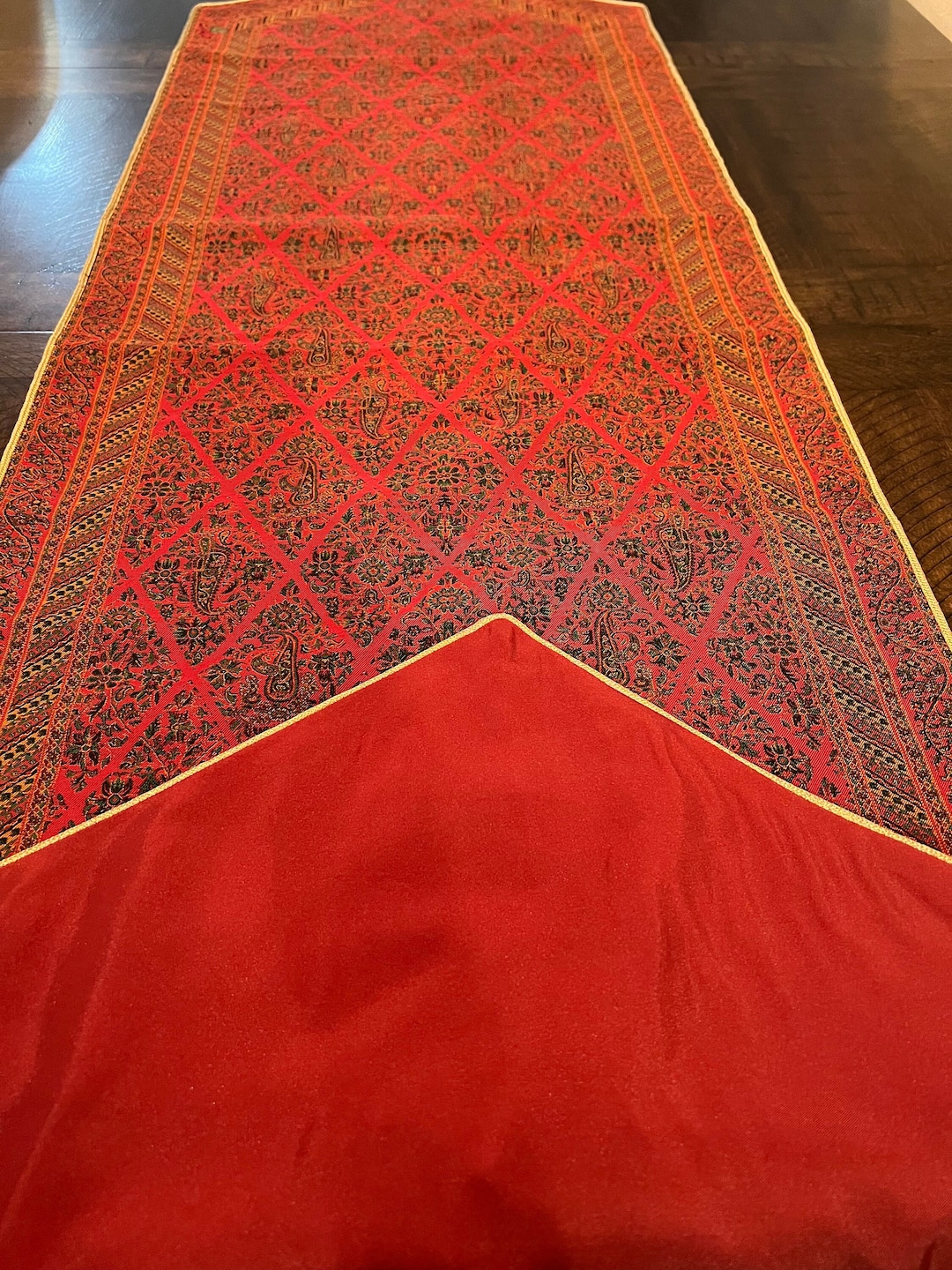 Runner for Table, Decorative Dining Tablecloths, Handmade Vintage Silk ...