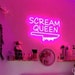 Scream Queen Neon Sign | Custom Halloween LED Decor | Halloween Party ...