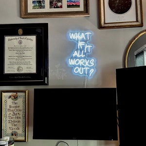 What If It All Works Out Neon Sign, Party Neon Sign,kids Room Decor ...