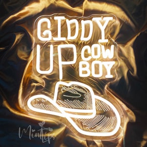 Giddy up Cowboy Neon Sign| Wild West Home Decor| Vintage Western Neon ...