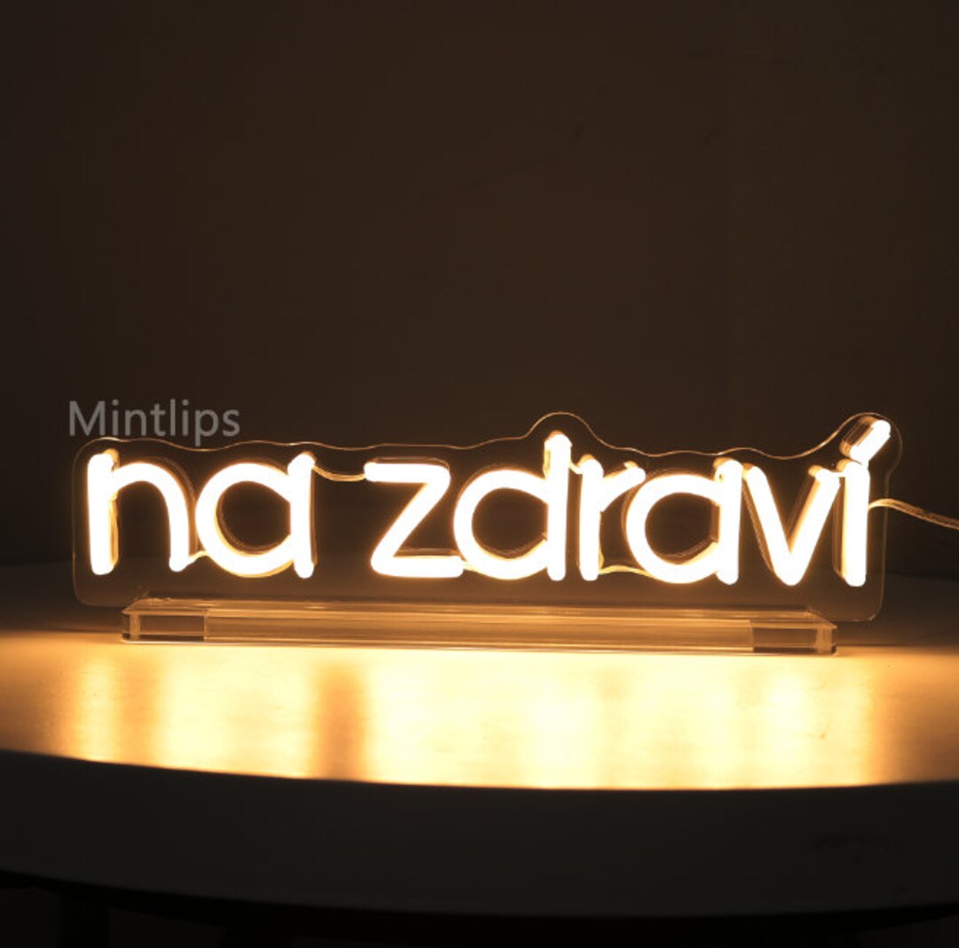 Custom Free Standing Neon Sign, Free Standing Name Sign, Office Desk ...