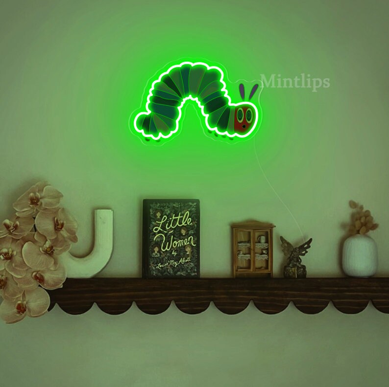 Custom Caterpillar LED Neon Sign, Kids Room Wall Art, Bar Decor - Etsy