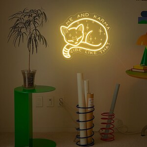 Cute Cat Neon Sign| Custom Neon Sign| Swift Lyrics Neon Sign| Shirt for ...