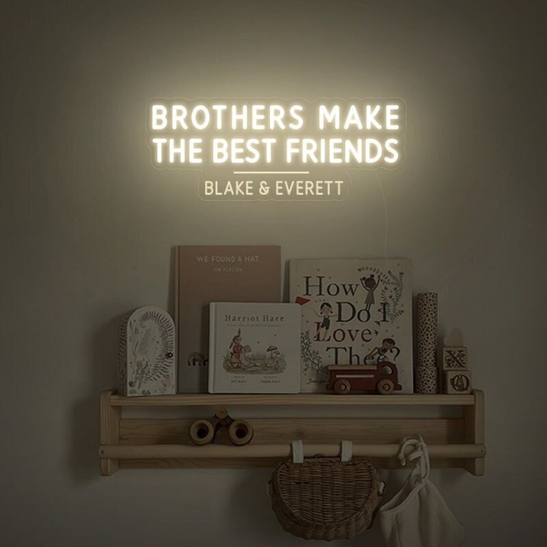 Custom Brothers Neon Sign, Boys Room Decor - Etsy