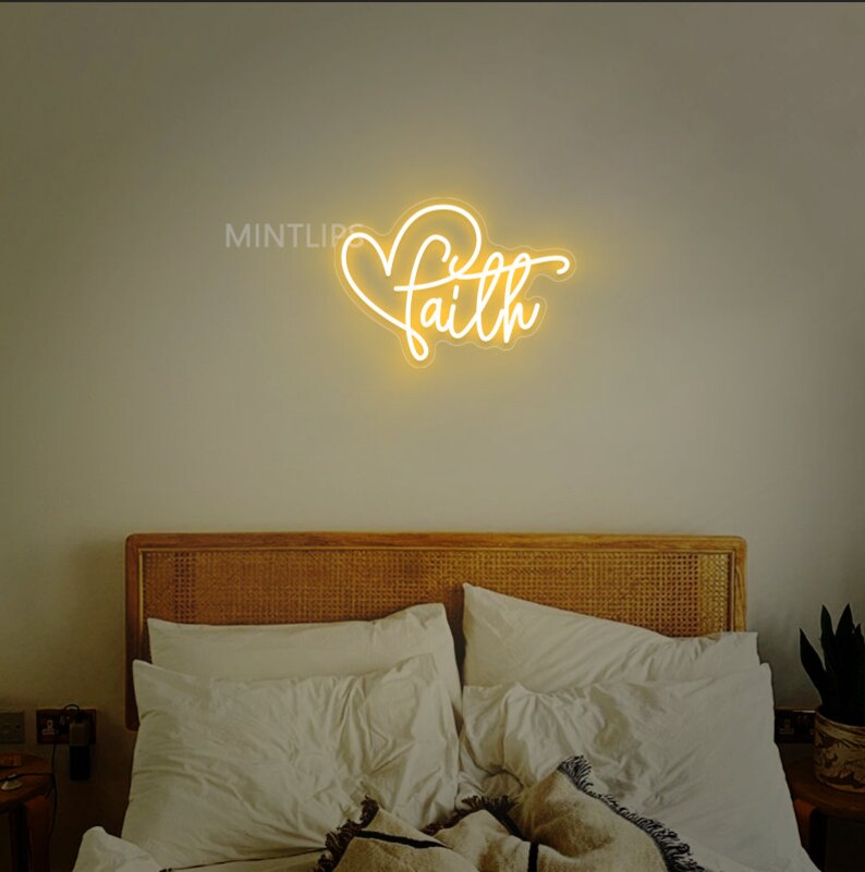 Custom Faith Neon Sign Christian Led Signs Living Room - Etsy
