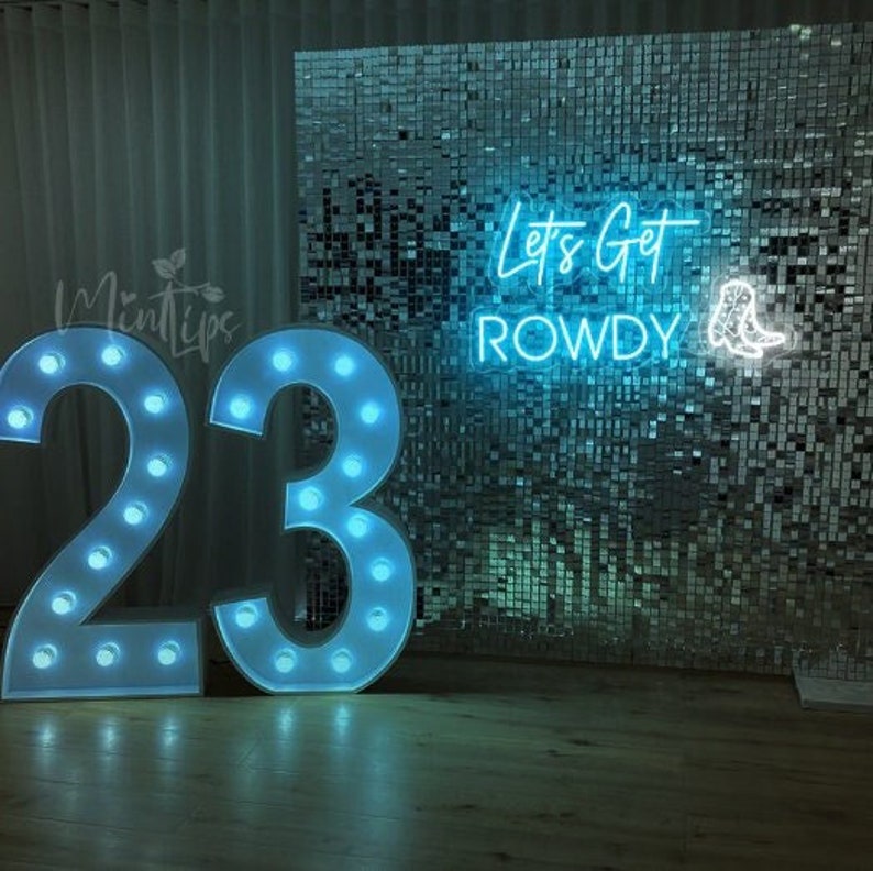 Let's Get Rowdy Neon Sign Custom Wedding Decor Sign - Etsy