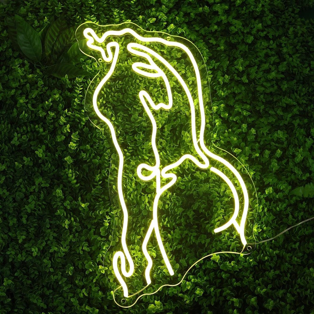 Man Neon Sign, Man Art, Gym Decor, Male Body Art, Masculine Man Wall ...