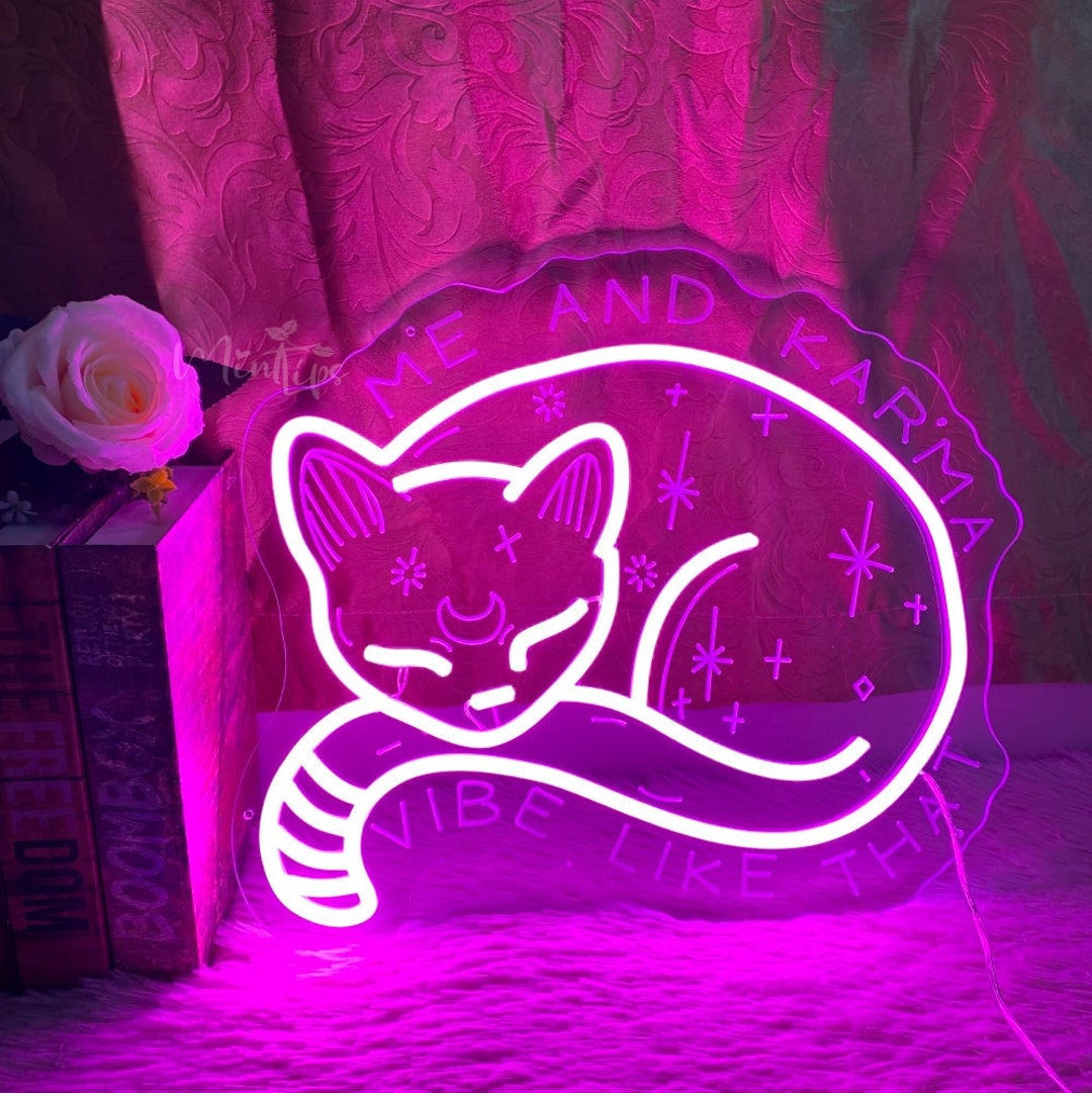 Cute Cat Neon Sign| Custom Neon Sign| Swift Lyrics Neon Sign| Shirt for ...