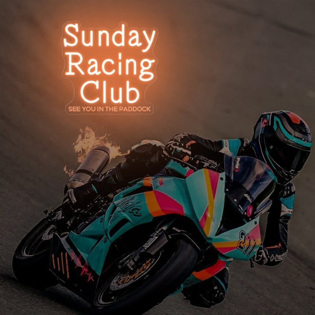 Formula 1 the Sunday Club Neon Sign Sunday Racing Club LED Sign Decor ...