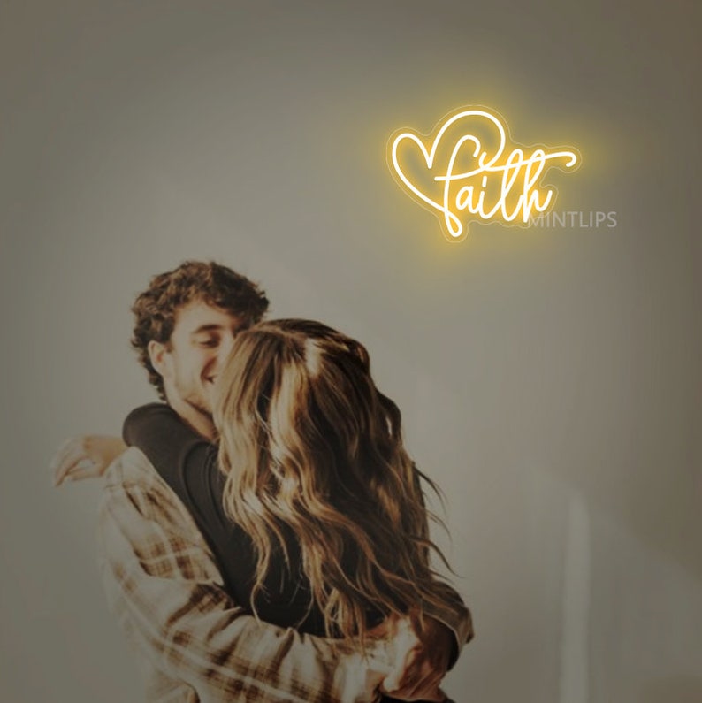 Custom Faith Neon Sign Christian Led Signs Living Room - Etsy