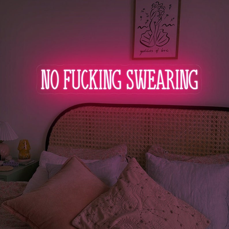 No Fucking Swearing Neon Sign funny Gifts Wall Art Decor - Etsy