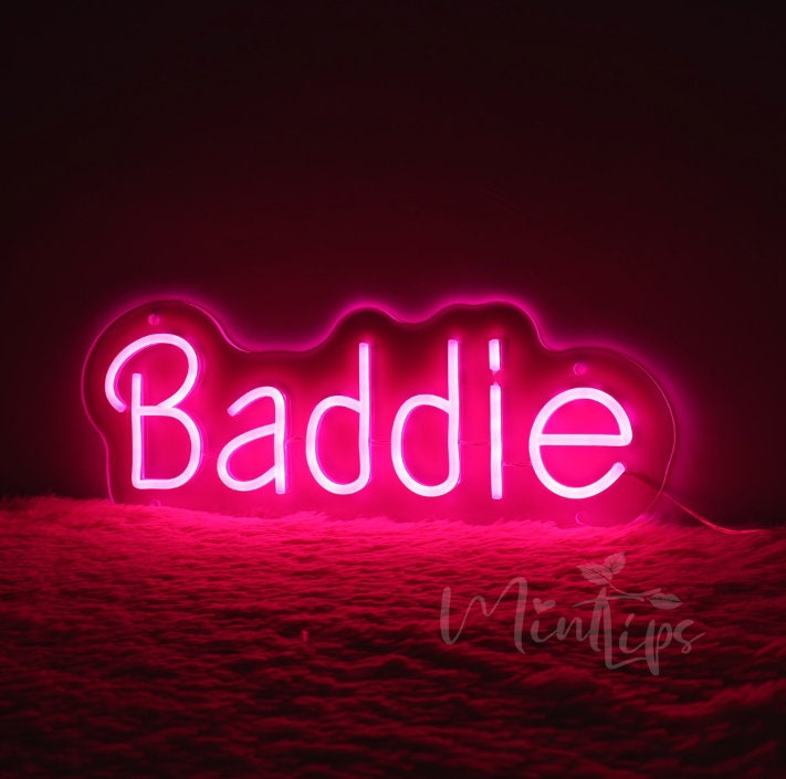 Baddie/bestie Neon Sign Custom Retro Neon Sign Decor - Etsy