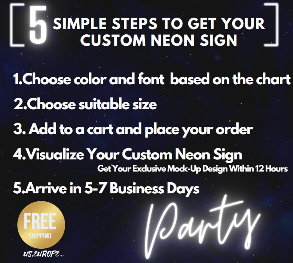 Custom Free Standing Neon Sign Free Standing Name Sign - Etsy