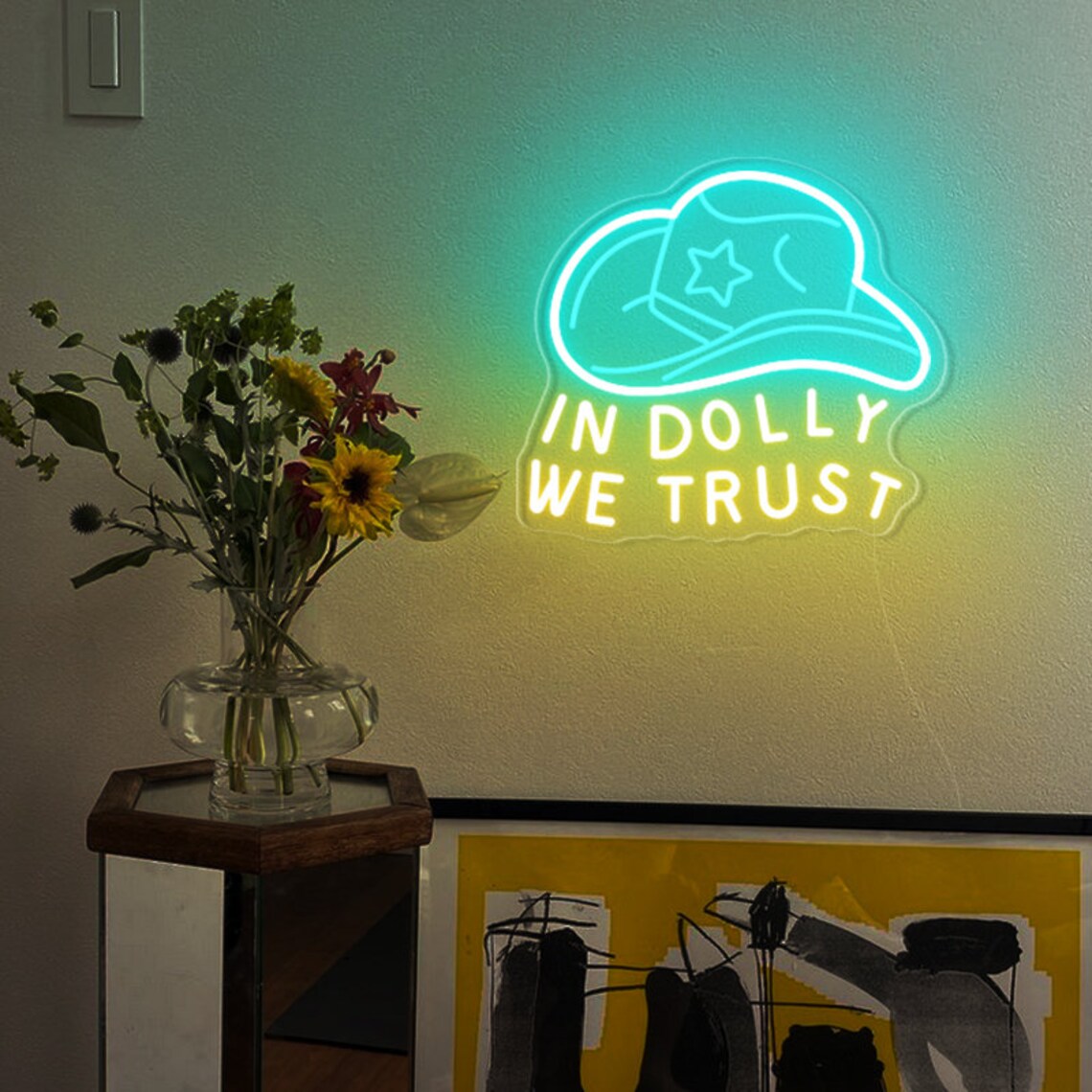 In Dolly We Trust Neon Sign Custom Western Decor Sign - Etsy