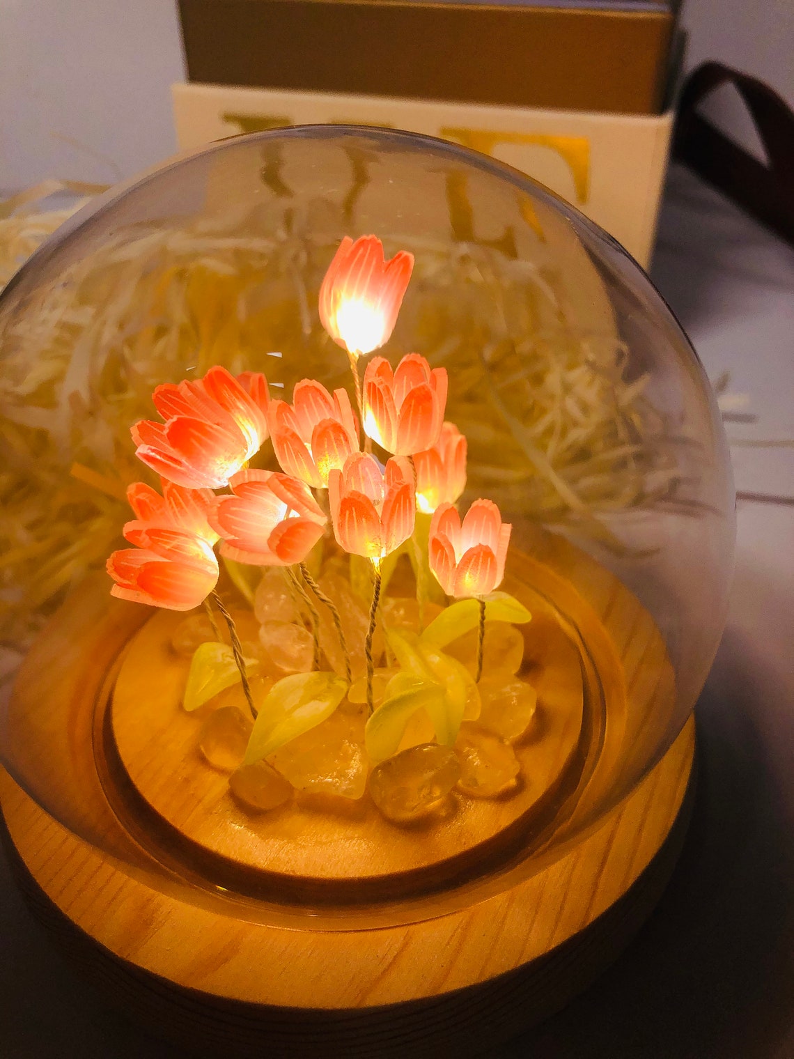 Handmade Original Tulip Night Light Diyhome Decor Exquisite - Etsy