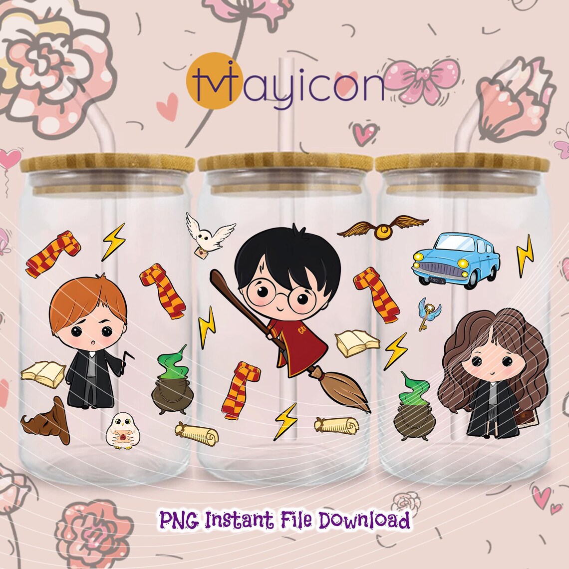 Potterhead PNG, Libbey Glass PNG, Can Glass Wrap PNG, 16oz Can Glass ...