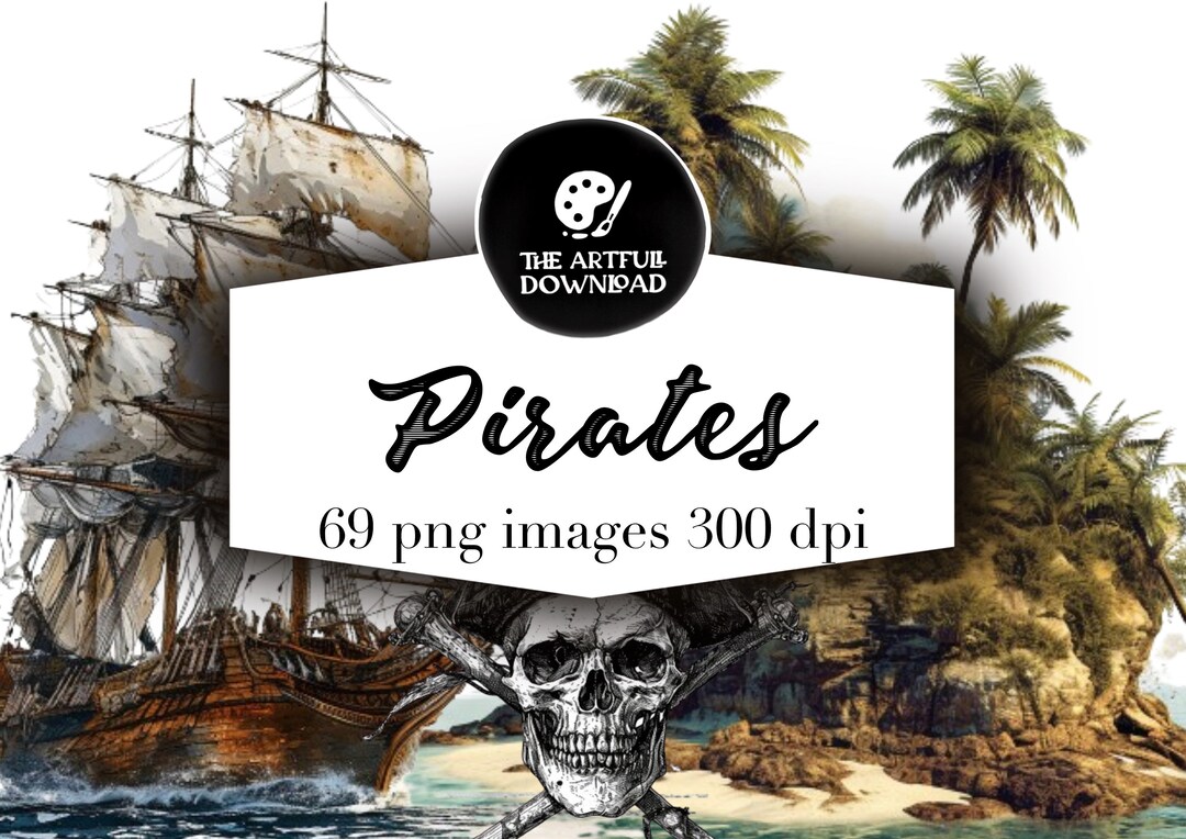 Pirates Clip Art, Png Images, Digital Product, Printable, Download ...