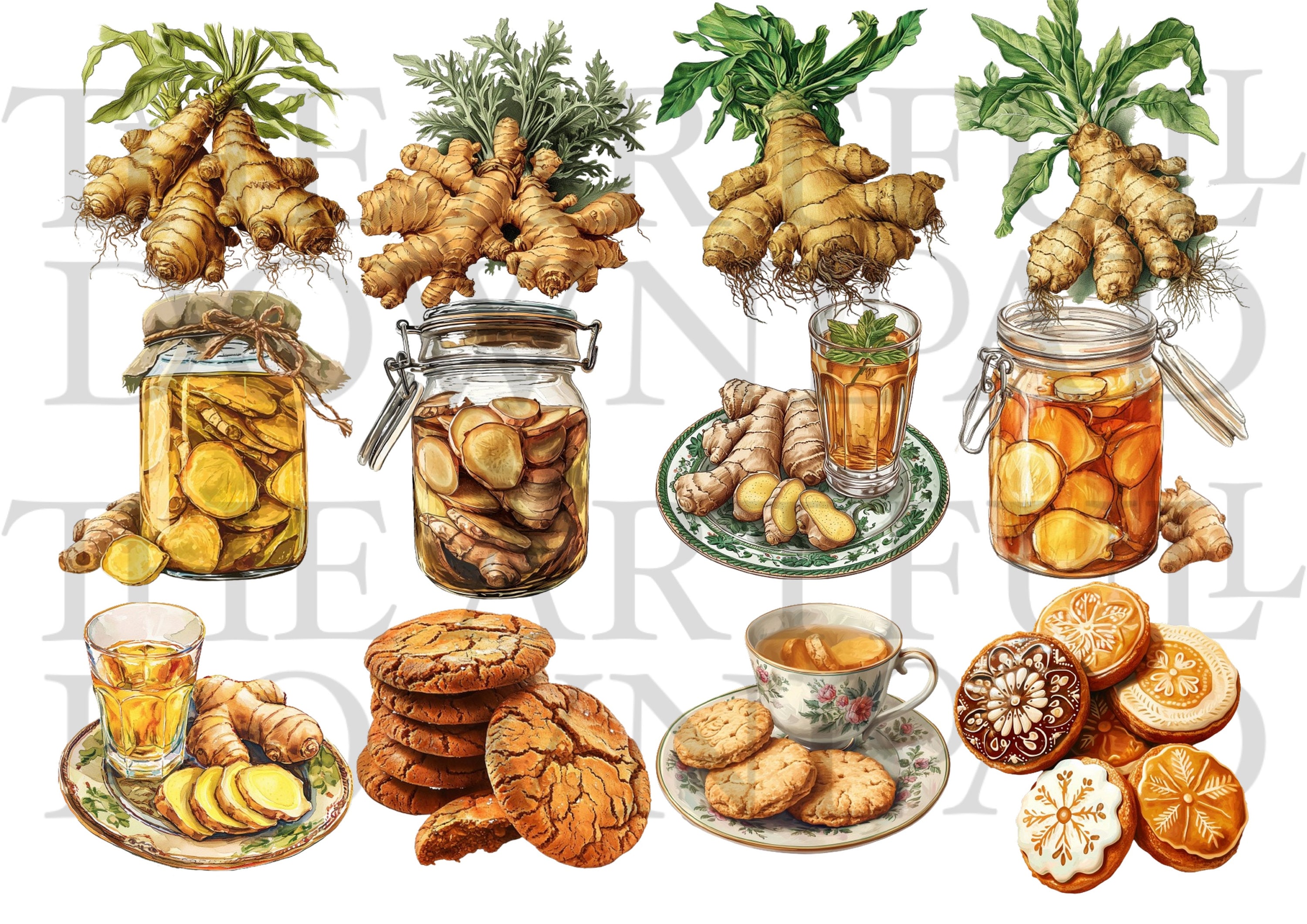 Ginger Clip Art, Png Images, Digital Product, Printable, Download ...