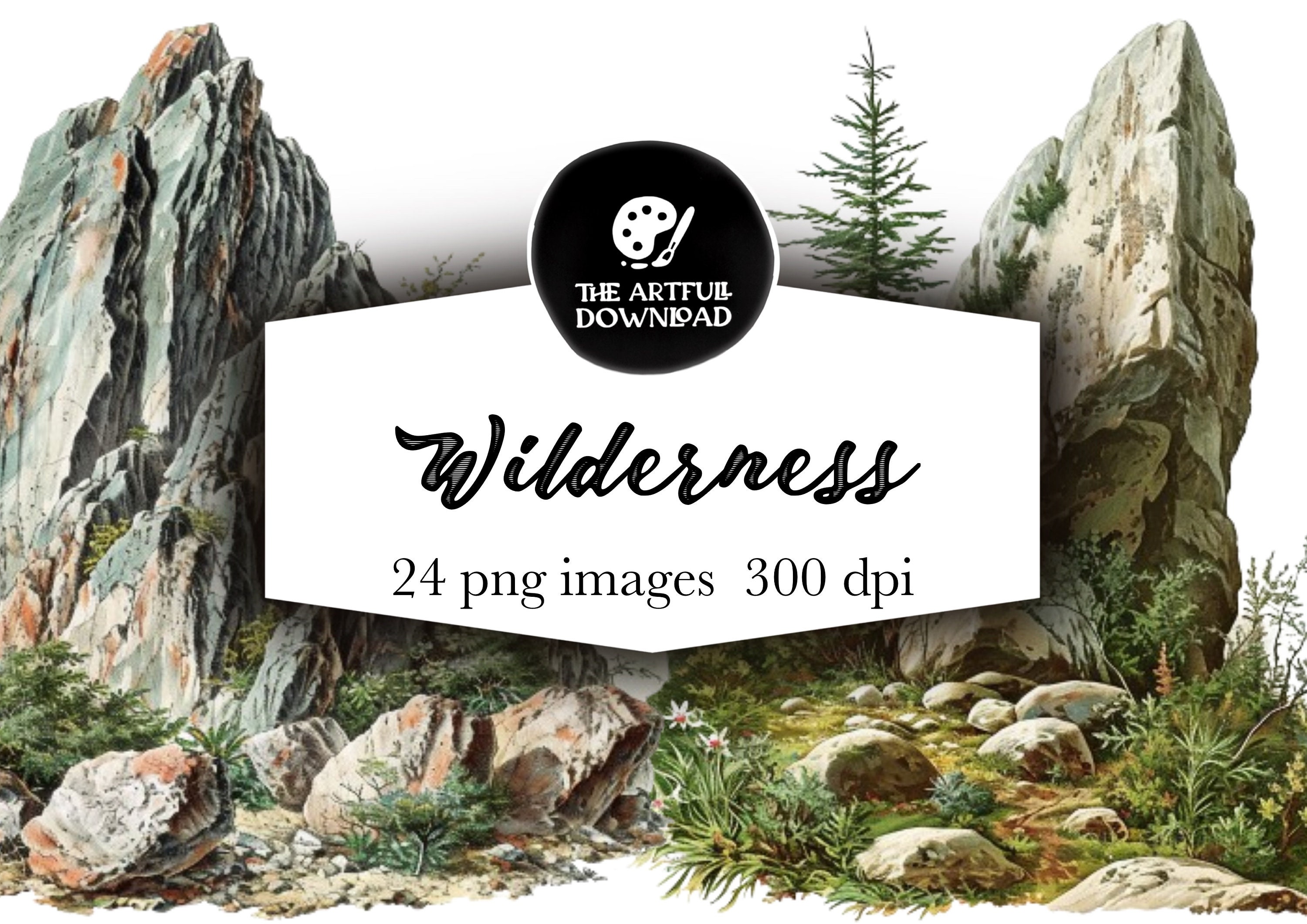 Wilderness Clip Art, Png Images, Digital Product, Printable, Download ...