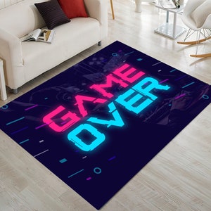 Gamer Rug, Game Rug, Gaming Rug, Play Room Rug, Colorful Rug, Home ...