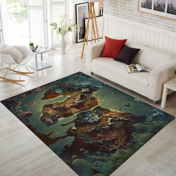 World Map Rug - Etsy