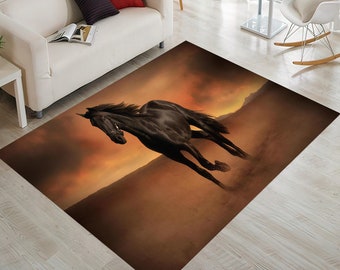 Horse Rug, Black Horse Rug, Brown Horse Rug, Home Decor, Carpet, Rugs ...