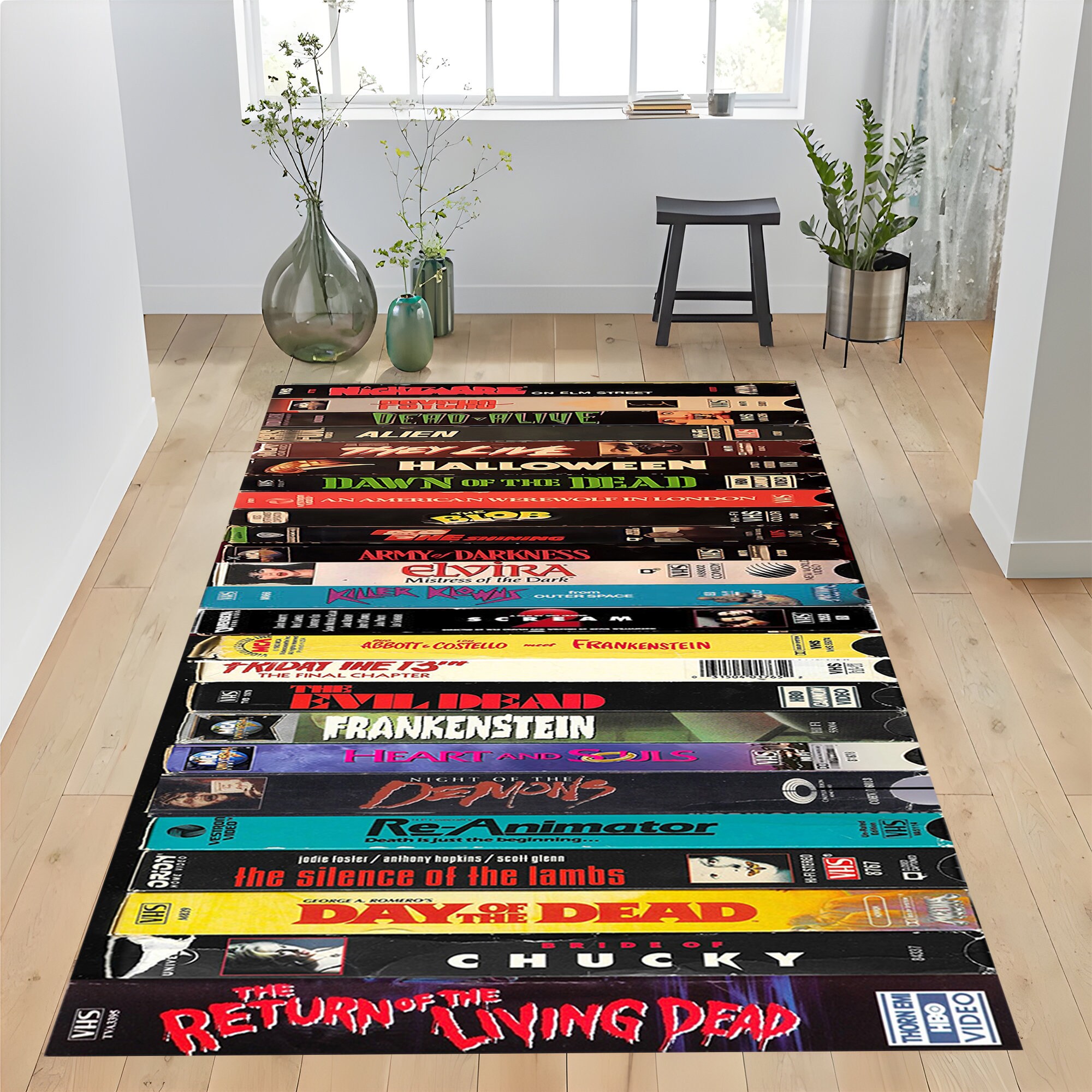 VHS Horror Movie Rug: Retro Cinema Room Decor - Etsy UK