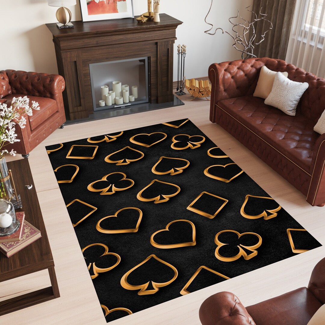 Poker Card, Playing Cards Symbols,poker Game,casino Party Decor Rug ...