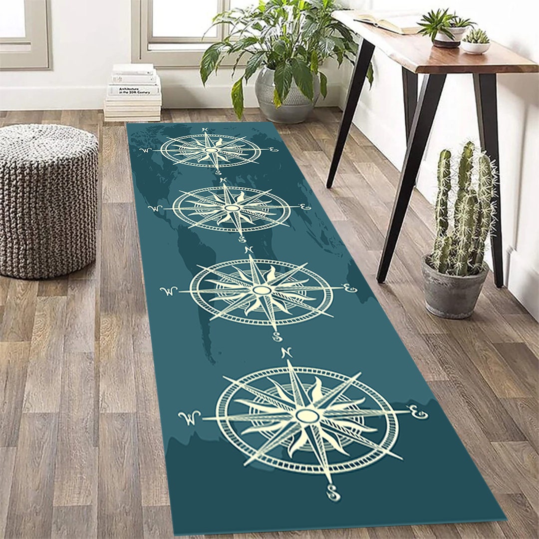 Compass Runner Rug, Runner Rug, Compass Runner, Compass, Hallway Rug ...
