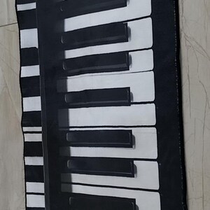 Piano Keyboard Runner Rug: Music Room Decor, Non-slip Cotton Base - Etsy