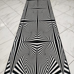 Optical Illusion Rug,black White Runner Rug, Runner Rug, Hallway Rug ...