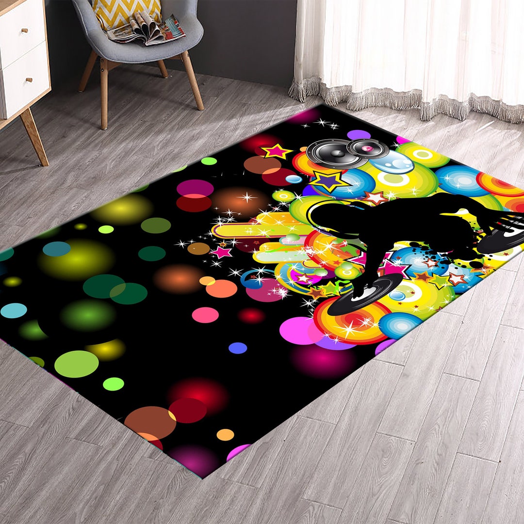 Music Rug, Musical Instrument Rug, Modern Design, Creative Rug, Modern ...