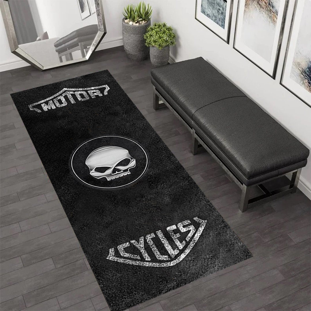 Motorcycle Rug, Motorcycle Fan, Motorcycle Runner Rug,motorcycle Rider ...