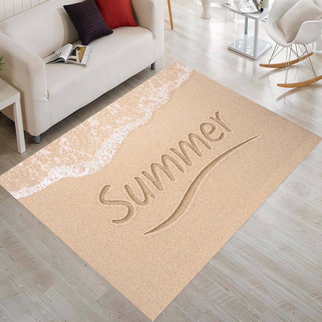 Beach Rug, Summer Rug, Sea Rug, Sea Wave Rug, Sea Foam Rug, Sparkling ...