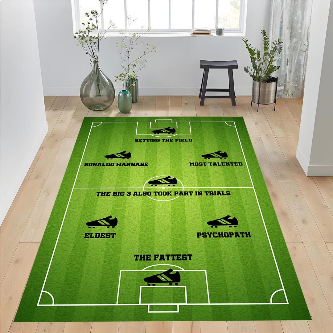 Football Field Rug, Soccer Field Rug, Sport Rug, Football Rug, Football ...