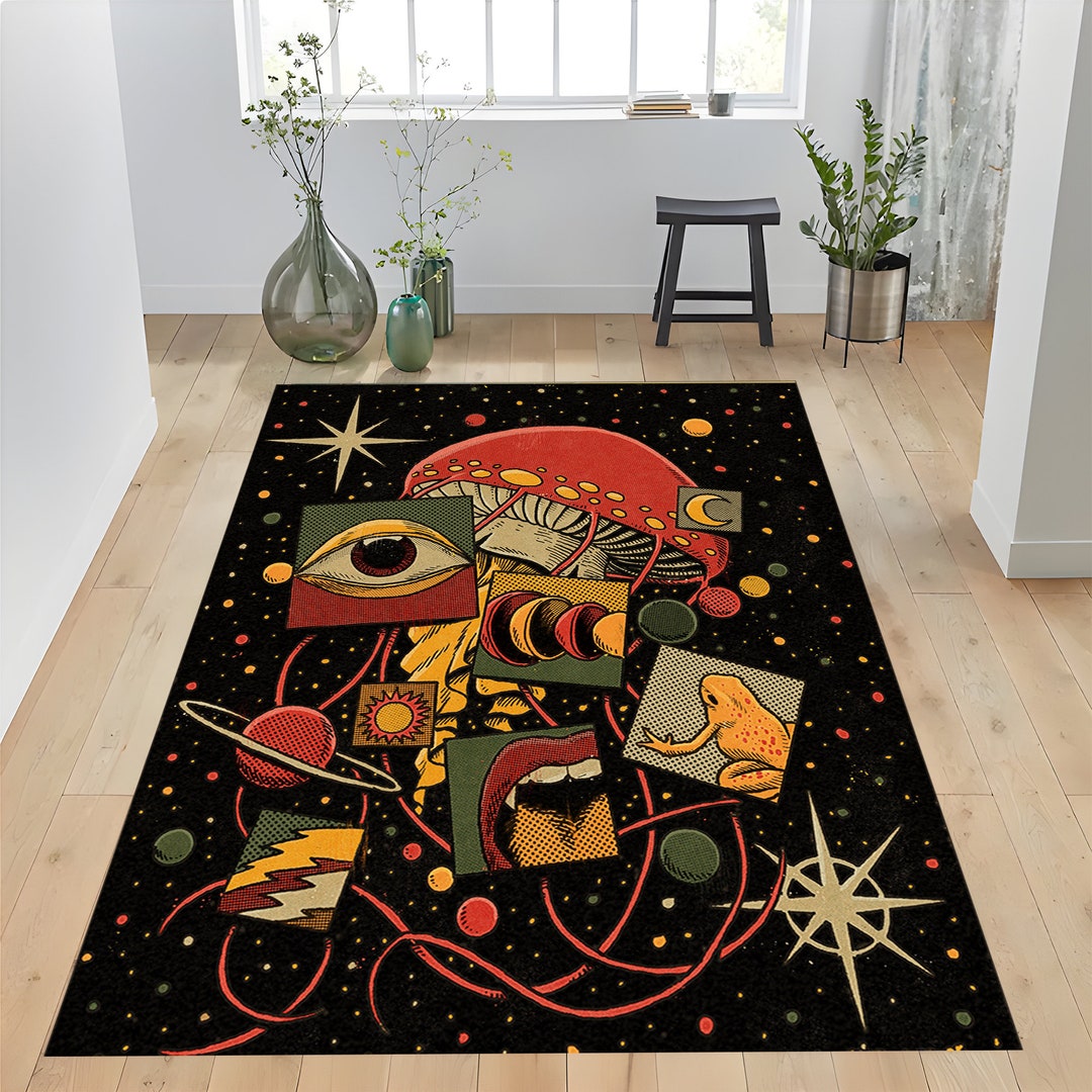 Witch Rug,astrology Rug,eye Rug,magic Rug,mushroom Rug,butterfly Rug ...