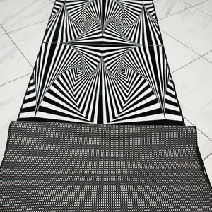Optical Illusion Rug,black White Runner Rug, Runner Rug, Hallway Rug ...