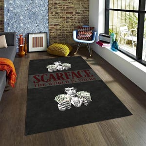 Scarface Rug, Scarface, Tony Montana Rug, Movie Rug, Mafia Rug ...